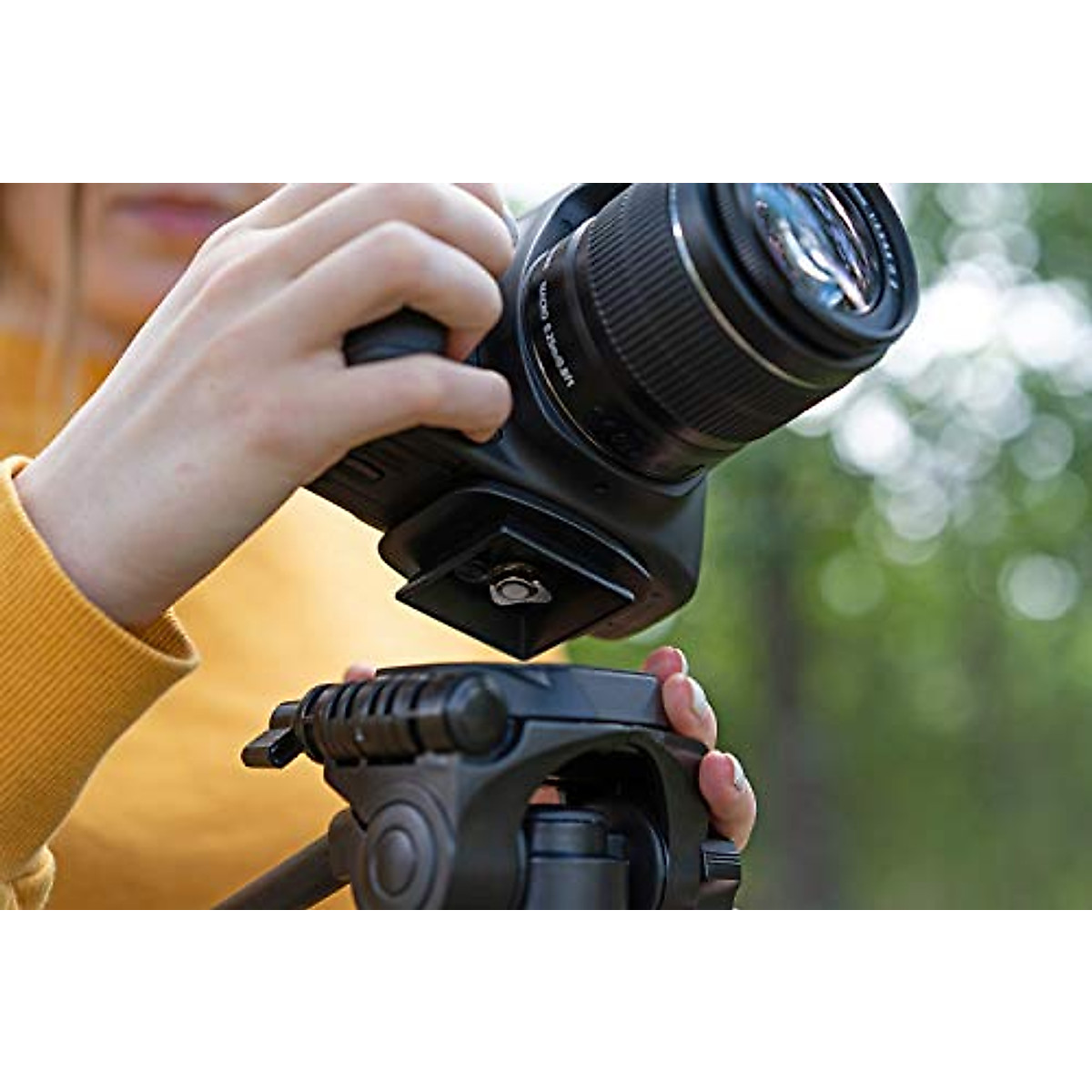 DaVoice 44mm Tripod Quick Release Plate Camera Mounting Adapter Parts Replacement for Certain Ambico, Tar gus, Velbon, Vista Explorer 60”, Sony, Sunpak, Ravelli Tripod Mount Attachment Baseplate QB-4W