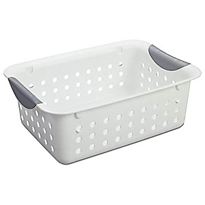 Sterilite 16228012 Small Ultra Plastic Storage Organizer Basket, White (36 Pack)
