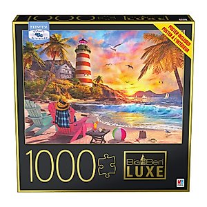 Big Ben Luxe 1000-Piece Jigsaw Puzzle, for Adults and Kids Ages 8 and up, Tropical Sunset