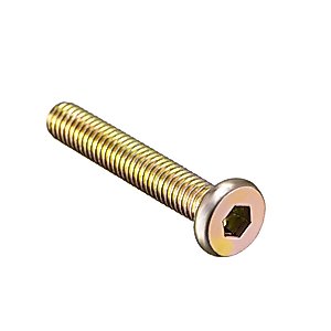 uxcell M6x35mm Furniture Bolt Hex Socket Drive Round Head Screw Zinc Plated 30pcs