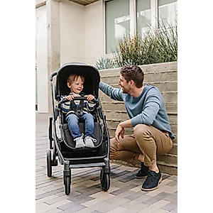 Cruz V2 Stroller - Greyson (Charcoal Melange/Carbon/Saddle Leather) + MESA V2 Infant Car Seat - Jake (Charcoal)