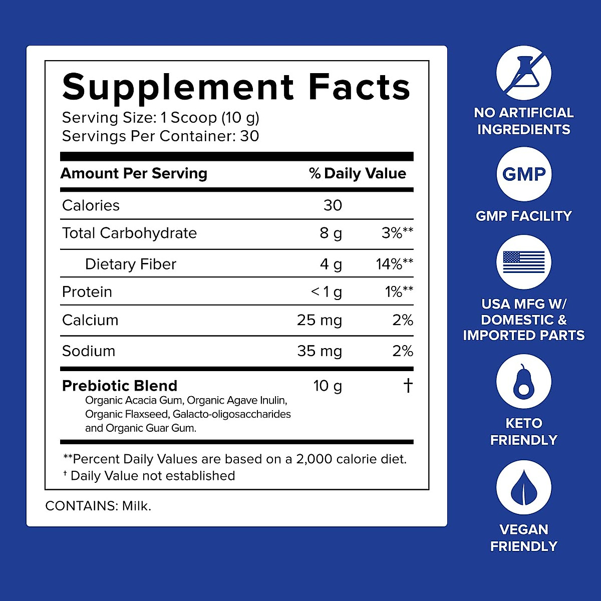 Gundry MD® PrebioThrive™ Prebiotic Supplement for More Comfortable Digestion, Gut Health and a More Balanced MicroBiome, Unflavored Powder - (30 Servings)