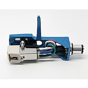 Cartridge, conical Stylus, needle with mounting bolts and Sky Blue Headshell for Technics SL-1200, SL-1210, SL-1600, SL-1610, SL-1700, SL-235, SL-23A, SL-B2, SL-B202