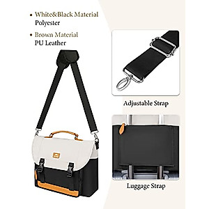 Messenger Bag for Women, 15.6 Inch Laptop Bags Computer Case with Shoulder Strap, Water Resistant Crossbody Carrying Laptop Sleeve Fashion Cute Work Briefcase for Travel School Office, Girl Gift Ideas