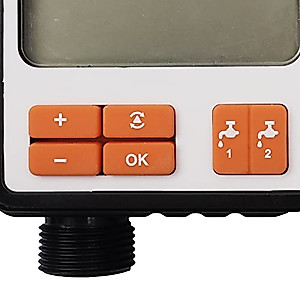 HandSonic Water Sprinkler Timer, Garden Watering Timer 2 Outlet, Garden Hose Faucet Timer for Lawn, Lawn Sprinkler Water Hose Timer Dual, Auto Manual Rain Delay Mode, Pool