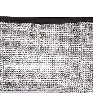 16.5L Large Insulated Cooler Bag with Thermal Foam, Leak Proof Insulated Grocery Shopping Bag, Big Black Collapsible Lunch Box Cooler Tote for Picnic Camping Travel Food Delivery