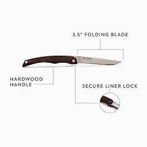 Barebones Folding Knife - Outdoor Knife and Camping Tool - Small Pocket Knife (Single)