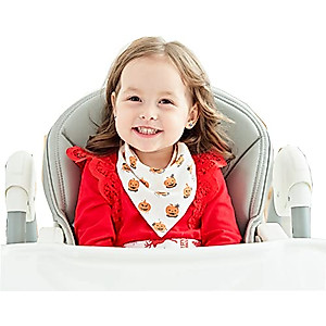 Little Dimsum Halloween Baby Bandana Bibs 3 Pack Super Absorbent Drool Bibs Cotton Teething Bibs Unisex Triangle Baby Bibs Set for Teething and Drooling