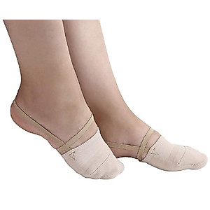 RGPros Knitted Half Sole Toe Shoes Socks for Professional Rhythmic Gymnastic Competition or Ballet Dance (S, 1 Pair)