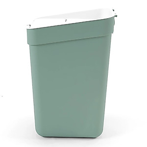 Curver Ready to Collect 30L Sorting Bin with Wall or Door Holder for Kitchen, Bathroom, Laundry Room – 100% Recycled – Green