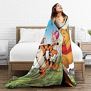 Jichi Throw Blanket Toddler Baby Boys Girl Cute Bear Nursery Crib Bedding Cozy Luxury Soft Flannel Sofa Chair Bed Living Room Bedroom Adult 50''X40''