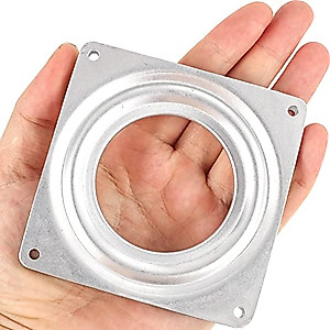 10Pcs 4-Inch Susan Turntable Bearings for Lazy Susans, Square Rotating Bearing Plates, Heavy-Duty Lazy Susan Hardware Swivel Plates, Perfect for Swivel Plates, Corner Cabinets, and Revolving Shelves