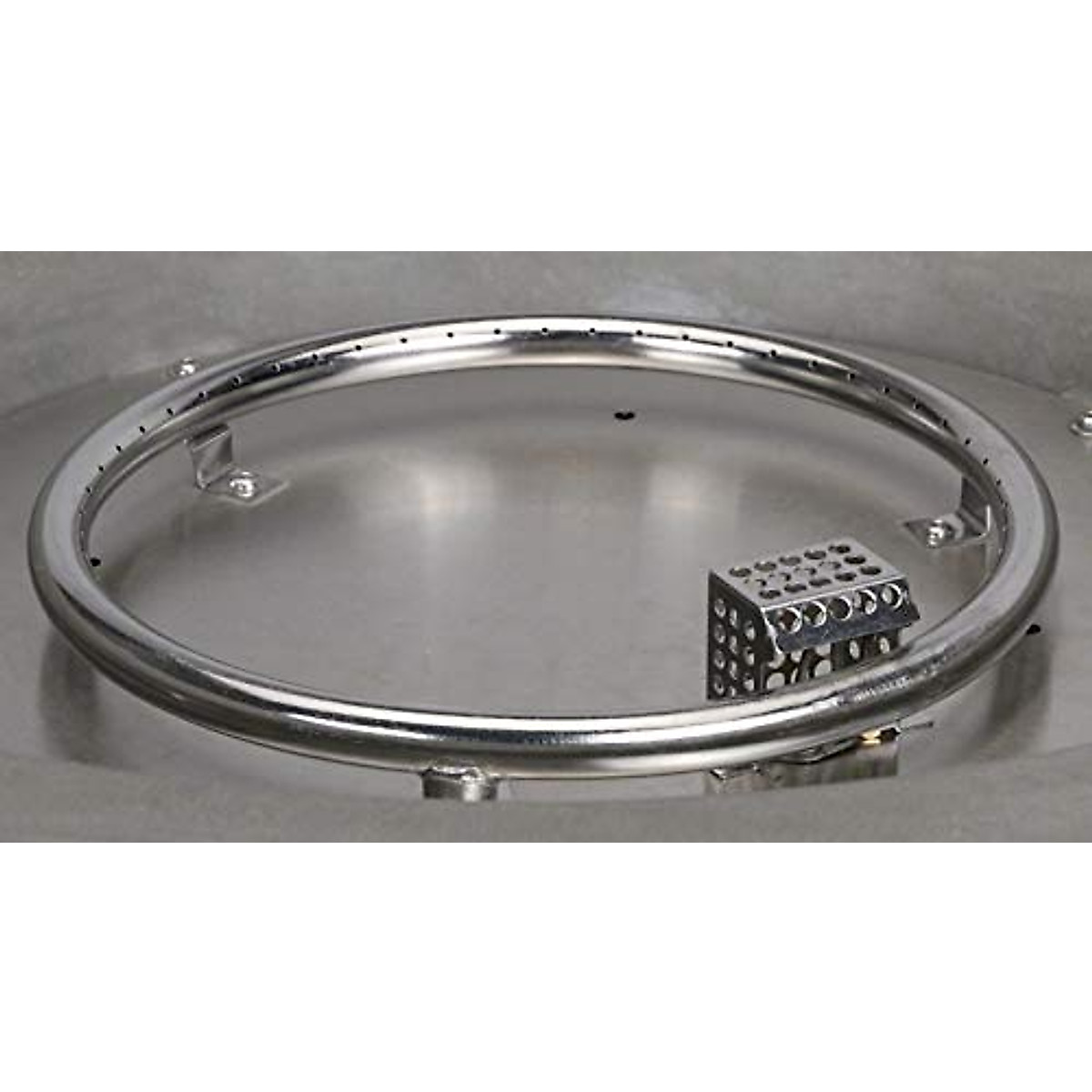 Pyromania Shangri-La Outdoor Concrete Fire Pit Bowl, 41 Inches Round - Natural Gas Model in Charcoal Gray Color