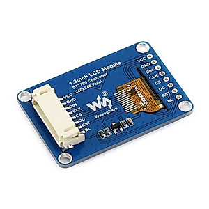 1.3 Inch LCD Module IPS Screen for Raspberry Pi 4B+ 4B 3B+ 3B 2B+ Zero W WH 2 W Ardui STM32 ST7789 Driver 240x240 Resolution SPI Interface Display RGB 65K Color Display 3.3V/5V
