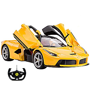 1/14 Scale Ferrari La Ferrari LaFerrari Radio Remote Control Model Car R/C RTR Open Doors (Yellow) by FMTStore
