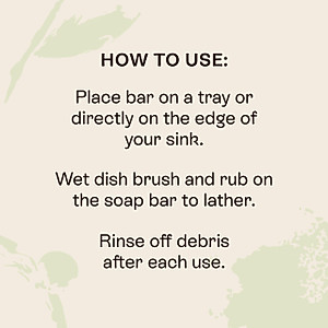 MightyNest Lemon Scented Dish Washing Bar Soap | Dish Soap Bar for the Kitchen | 100% Plastic-Free | Concentrated and Eco-Friendly | One Lemon Bar