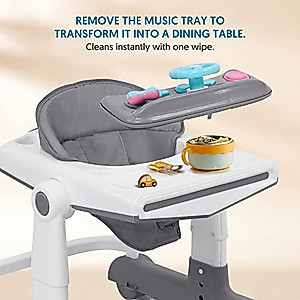 Bellababy Baby Walker Foldable Adjustable Height, Multi-Function Anti-Rollover Toddler Walker, Suitable for All terrains for Babies Boys and Girls 7-15 Months