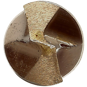 Cleveland 2075 Cobalt Steel Jobbers' Length Drill Bit, Gold Oxide Finish, Round Shank, 135 Degree Notch Point, 1/8" (Pack of 10)