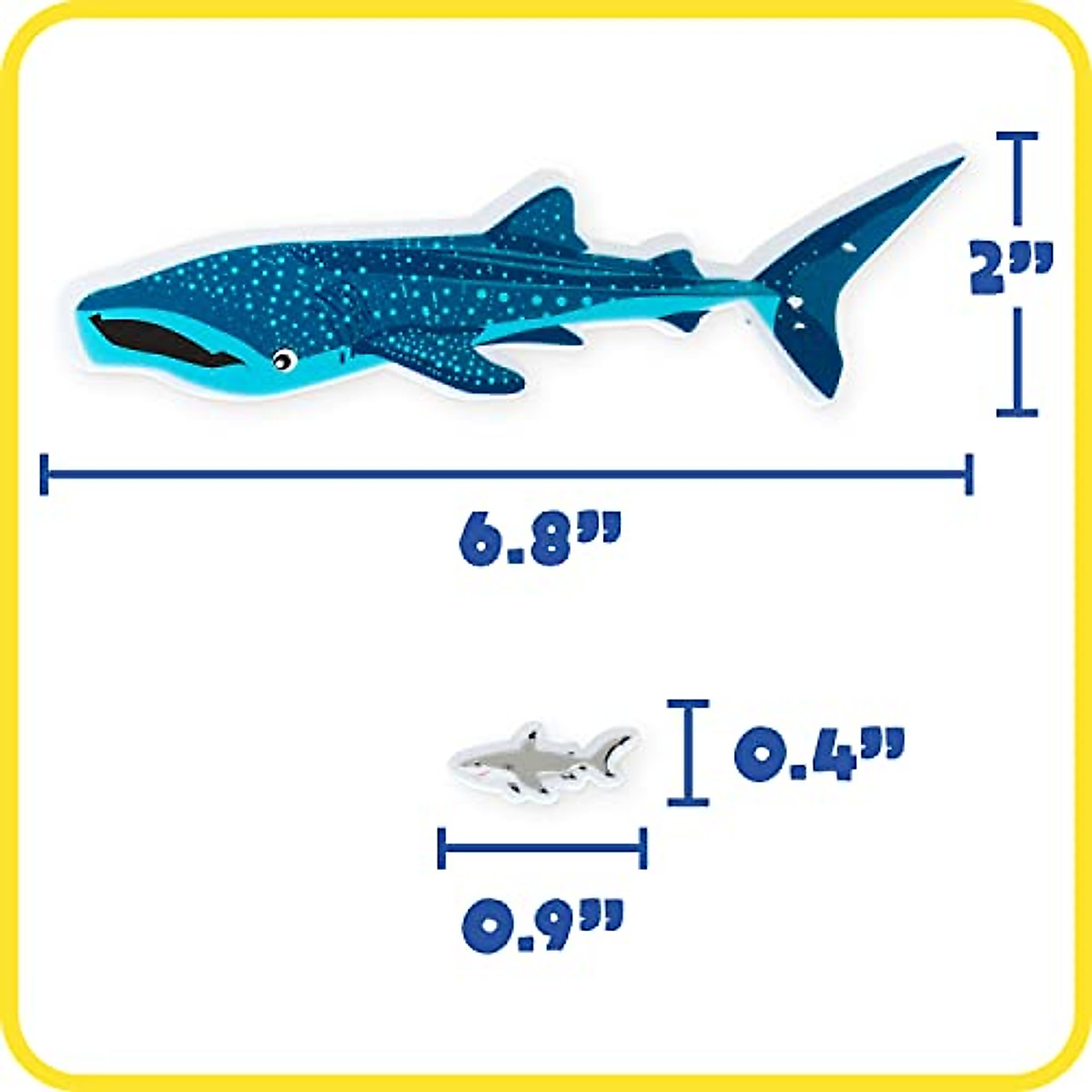 READY 2 LEARN Foam Stickers - Sharks - Pack of 132 - Self-Adhesive Stickers for Kids - 3D Cute Shark Stickers for Laptops, Party Favors and Crafts