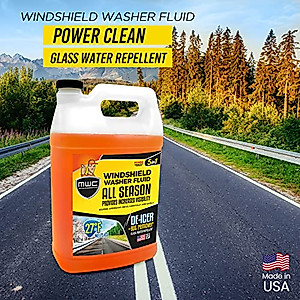 MWC 446948 Windshield Washer Fluid All Season Provides Increased Visibility Orange 1 Gal