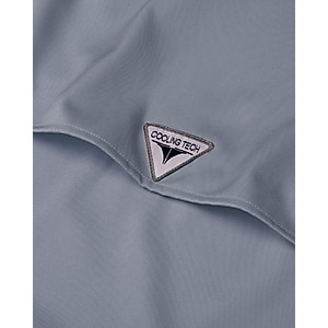 Alimens & Gentle Short Sleeve Fishing Shirt Wicking Fabric Sun Protection Casual Button Down Shirts Grey