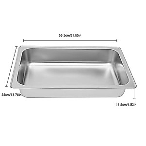 14 QT Chafing Dish Buffet Set,Stainless Steel Buffet Food Warmer Set with Viewing Lid & Roll Top,3 Pots Chafing Dishes Buffet Heating Tray for Parties and Catering