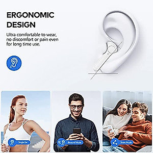 CSL-Computer Wireless Earbuds Air Buds PodsBluetooth 5.3 Headphones Noise Cancelling Bud Pro Stereo Ear pods in-Ear Built-in Mic IPX7 Waterproof for iPhone/Samsung/Android WhiteairPods (Rro12)