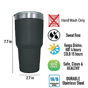 Personalized Tattoo Artist Tumbler - 30 oz Tumbler with Lid - Laser Engraved - Stainless Steel - Vacuum Insulated