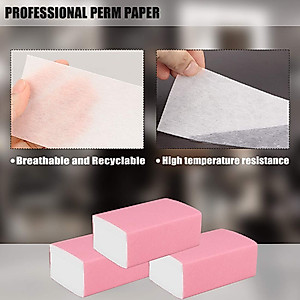 Beomeen Hair Perms Paper, 360 Sheets Salon Perm End Papers Hair Curling Paper Hairdressing Styling Tool for Hair Perming Hair Perm Rods Pads 3 Pack