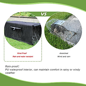 Anmials Trap Cage with Cover & Glove, Trap Cages Cover with Mesh Window for 1-2 Door Humane Animal Trap Cage 32 x 10 x 12inch