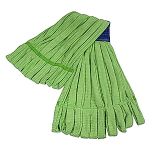 CleanAide Microfiber Tube Mop Head with Super Absorbent Looped Ends, 300 Grams, Green