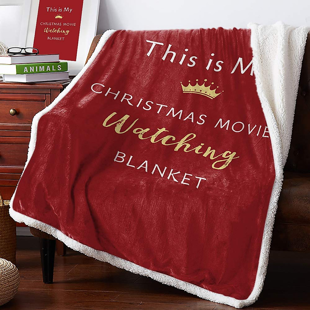 Singingin Christmas Sherpa Fleece Throw Blanket for Kids and Adults Movie Watching Blanket Red Super Soft Luxurious Plush Fluffy Throw Blankets Autumn Winter Warm Thermal Blanket 50x60inch