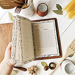 Personalized Recipe Book To Write In Your Own Recipes - Blank Recipe Binder Cookbook - Family Recipe Book Organizer (Large)