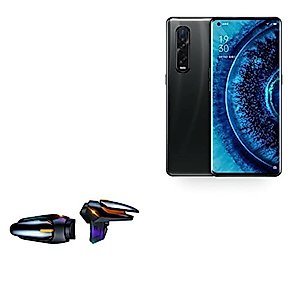 BoxWave Gaming Gear Compatible with Oppo Find X2 Pro - Touchscreen QuickTrigger Auto, Trigger Buttons Autofire Gaming Mobile FPS - Jet Black