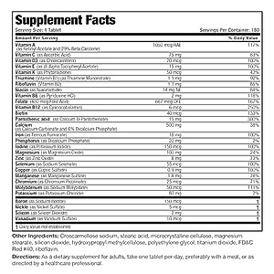 Bronson ONE Daily Women’s Complete Multivitamin Multimineral Once-Daily Multi for Active Women, 180 Tablets