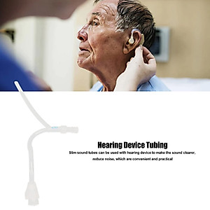 Sound Tubes, 10PCS Sound Tubes Sound Compact Plastic Replacement Slim Sound Tubes Tube for Repairing (Right Ear 2BR)