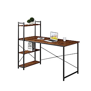 Decoholic Computer Desk with Storage Shelves Modern Simple Style PC Desk for Home Office (55 inch)