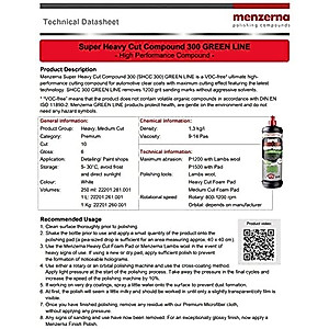 menzerna Super Heavy Cut Green Line 300 32 oz VOC Free