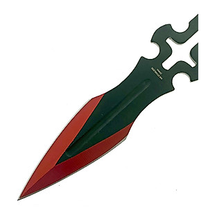 MasterTarget Target Master 8" 3PCS Cross Style Fixed Blade Set. 440 Stainless Steel Blade, Gifts