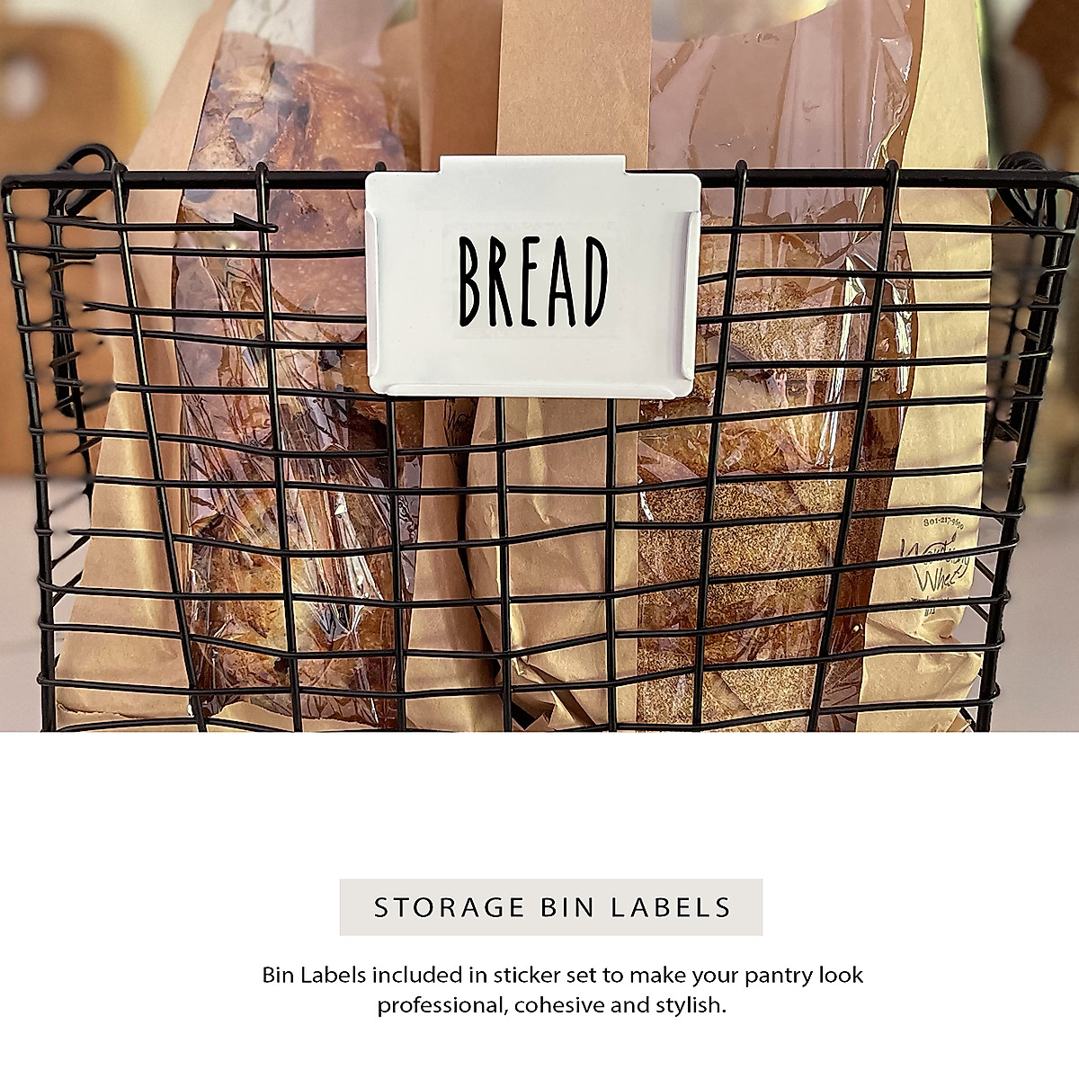 QUART + PINT 155 Kitchen Pantry Labels for Containers. Preprinted Clear Handwritten Stickers with Black Text. Waterproof Vinyl Stickers. Organization Labels for Jars Canisters & Home Storage Bins.