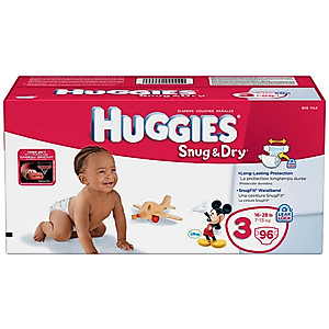 Huggies Snug & Dry Diapers, Size 3, 96 Count