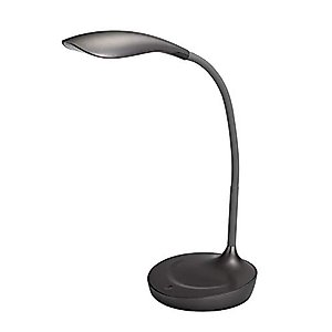 Bostitch Office KT-VLED1502-GRAY Gooseneck LED Desk Lamp with USB Charging Port, Dimmable, Gray