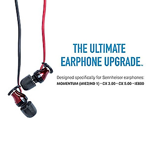 Comply Isolation Noise Cancelling Memory Foam Earphone Tips for Sennheiser HD1 Momentum MIE2, IE 800 S, CX 3.00, 5.00 and 7.00BT, Premium Replacement Earbud Tips, Comfortable Secure Fit(S/M/L,3 Pairs)