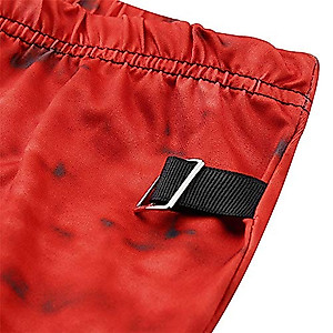 Aniywn Women's Gothic Lace Up Leggings Skinny Pants High Waist Slim Rocker Distressed Punk Leggings Red