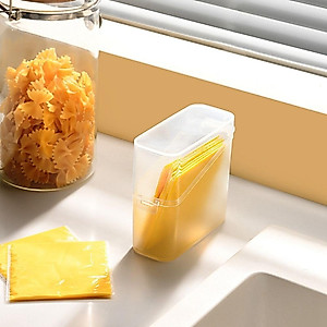 Sliced Cheese Container for Fridge,Cheese Storage Container,Plastic Cheese Slice Holder,Tea Bag Organizer Box,Food Keeping Box Container(transparent)