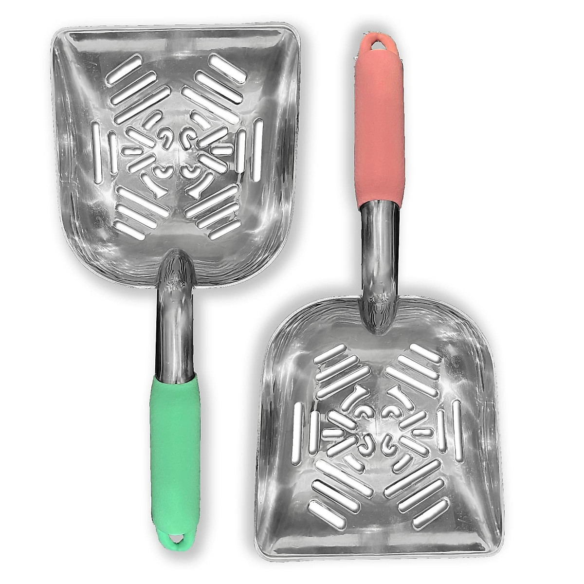 Felix & Fido Mighty Scoop Cat Litter Scoop – All Metal Scoops for Kitty Litter Boxes – Sifter, Deep Shovel, Solid Core – Corrosion Resistant Litter Box Cleaner 13 x 5.6 x 1.6 in.