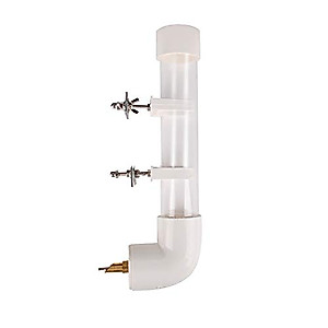 Bird Drinker Waterer Parrot Automatic Drinking Device for Parakeet Cockatiel Conure Lovebird African Grey Macaw Amazon (L)