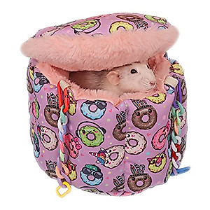 Jevnd Rat Hanging Bed, Sugar Glider Cage Accessories, Guinea Pig Warm Sleeping Nest Bed, Small Animals Cage Hammock for Squirrel, Hamster, Parrot