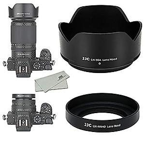 (1+1) Screw on + Bayonet Lens Hood Shade for Nikon Z30 Z50 Z fc Dual Lens Kit (Nikkor Z DX 16-50mm & 50-250mm) Replaces HN-40 and HB-90A Lens Hood