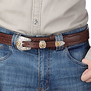 Bullhide Belts Mens Western Ranger Leather Belt, 1.50" Wide, Brown, 38”